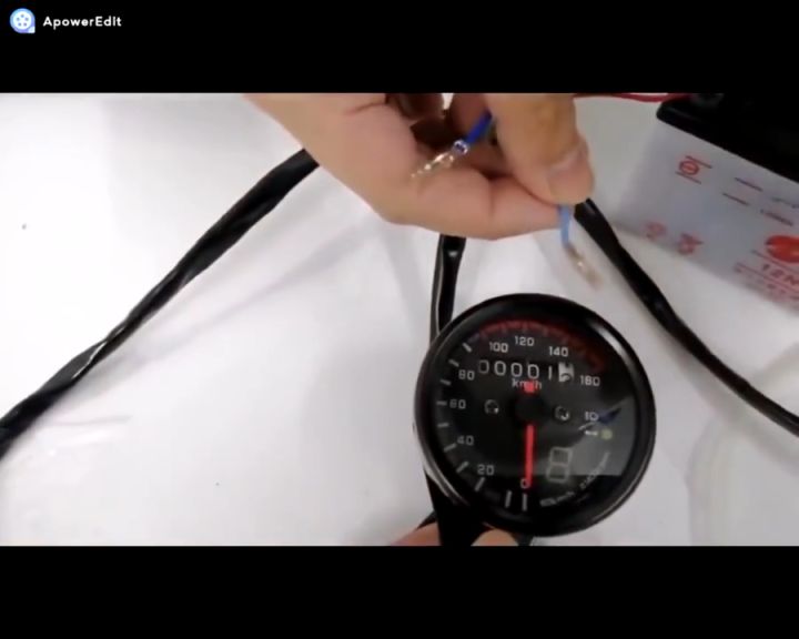 【Local delivery】 Universal Motorcycle Cafe Racer Speedometer Odometer ...