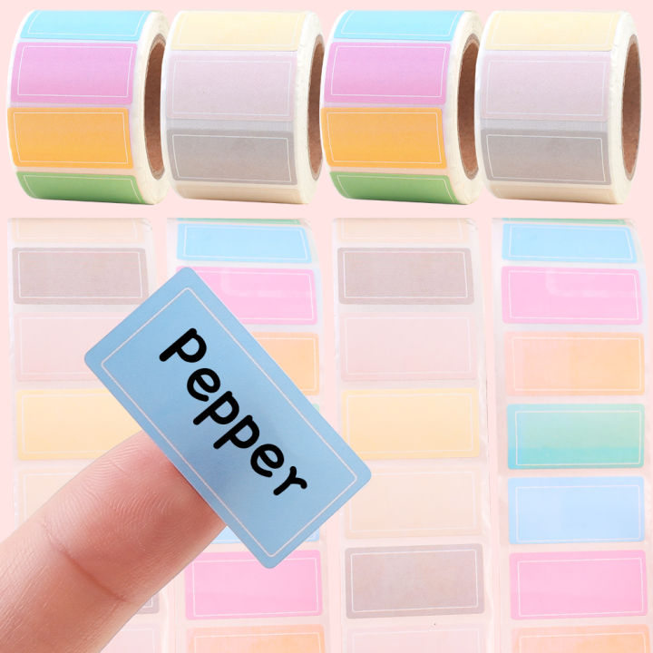 Colored Label Stickers Kitchen Self-adhesive Writable Spice Stickers ...