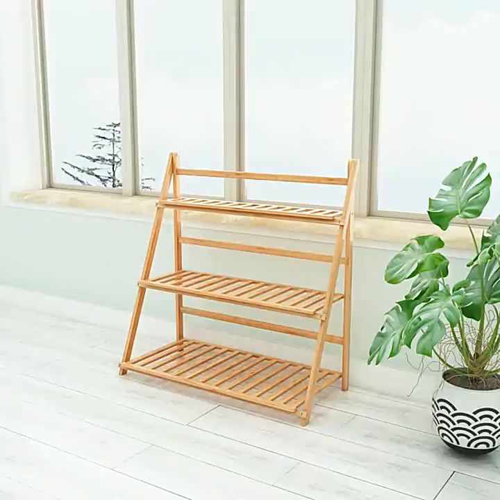 Folding flower rack storage rack Indoor multi-storey balcony living ...