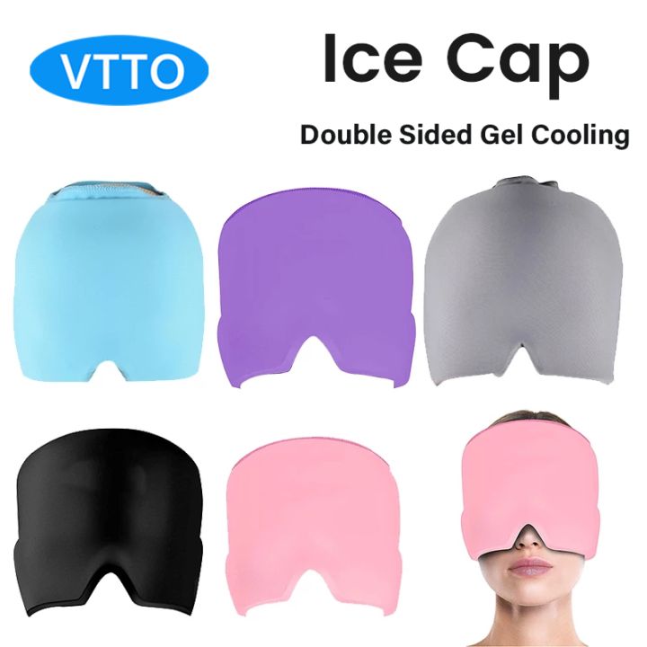 VTTO Form Fitting Gel Ice Headache Migraine Relief Hat Cold Compress ...