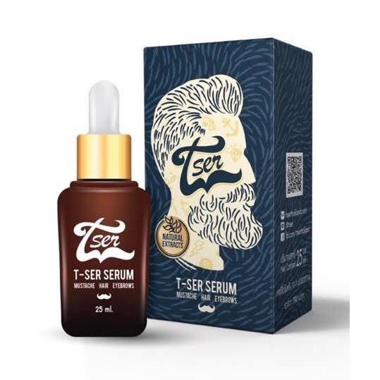 ลดกระหน่ำวันเดียว T-ser ทีเซอร์เซรั่มผม คิ้ว หนวด 25ml. (1ขวด) TSER เซ ...