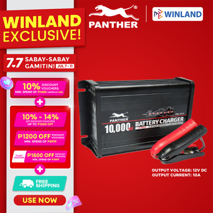 Panther by Winland Automatic Battery Charger 12V 10A PBA-1012 PBA1012 ...
