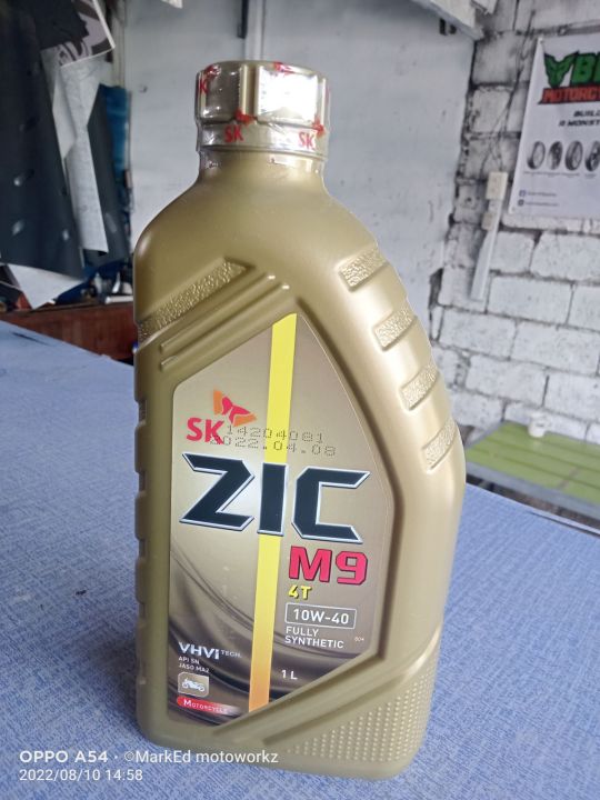 ZIC M9 4T 10W-40 Fully synthetic oil 1 liter | Lazada PH