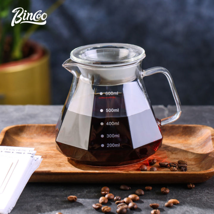 Bincoo tay chia sẻ nồi quy mô phin cà phê pha cup cao điện trở nhiệt bình cà phê thủy tinh 400ml ...