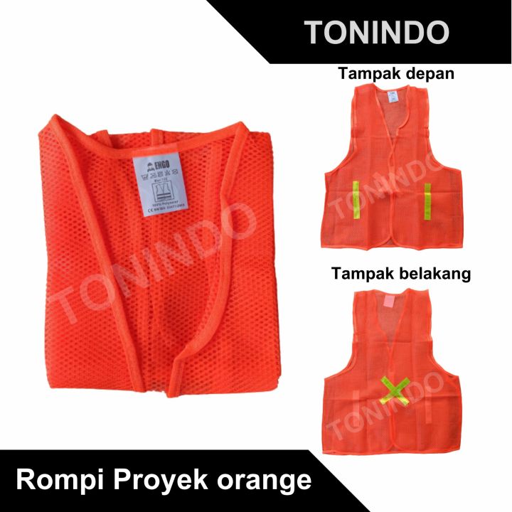 Rompi Proyek/ Rompi Safety Vest Jaring Orange | Lazada Indonesia