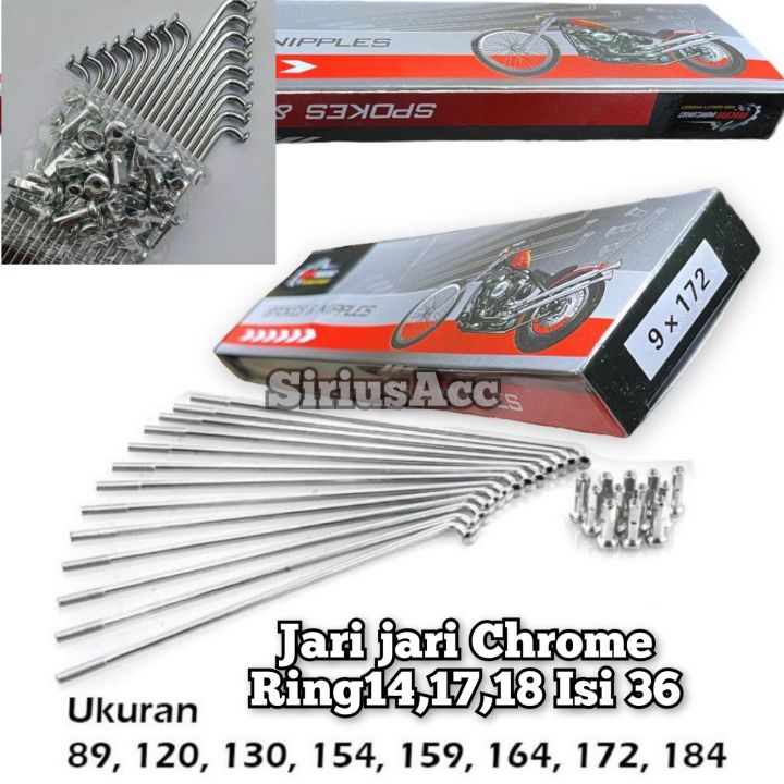 Jari Jari Chrome Ring 14 17 18 Semua Ukuran Jari jari Velg Chrome ...