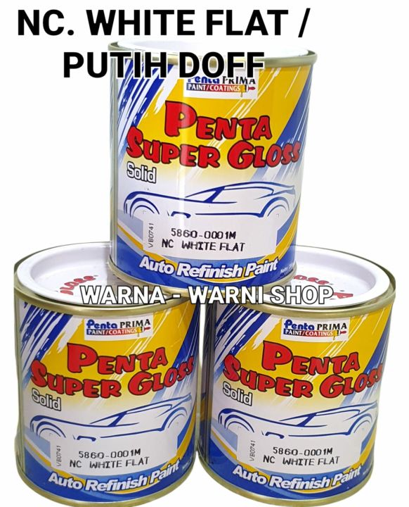 CAT PENTA SUPER GLOSS SOLID NC WHITE DOFF / PUTIH DOFF 0001 / ISI 200 ...