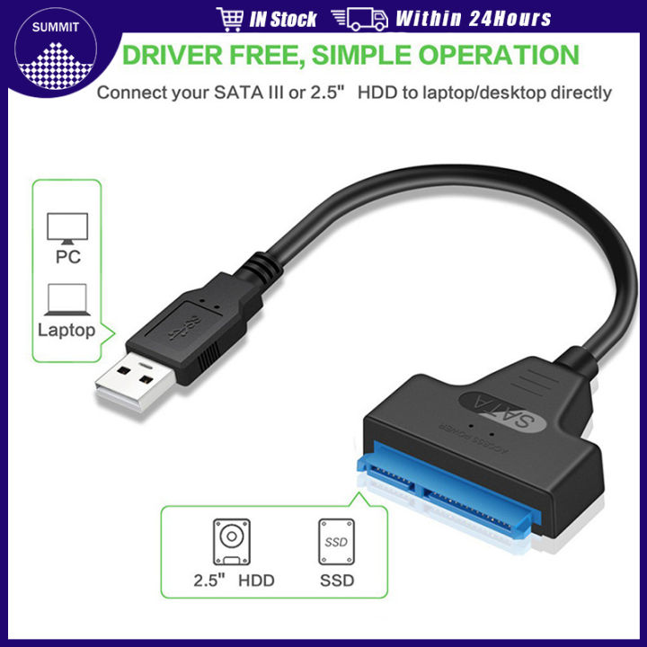 SATA 22 pin to USB 3.0 / 2.0 Cable Adapter 6Gbps for Support 2.5 Inch ...