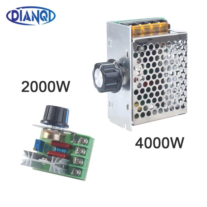2000/4000W High Power Thyristor Electronic Voltage AC 220V Regulator Dimming Speed Temperature ...