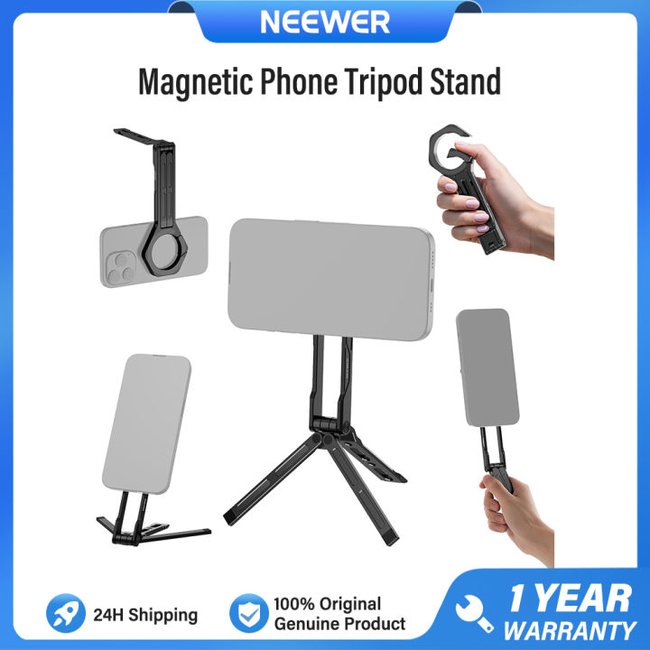 NEEWER Magnetic Phone Tripod Stand, Metal Lightweight Portable Cell ...