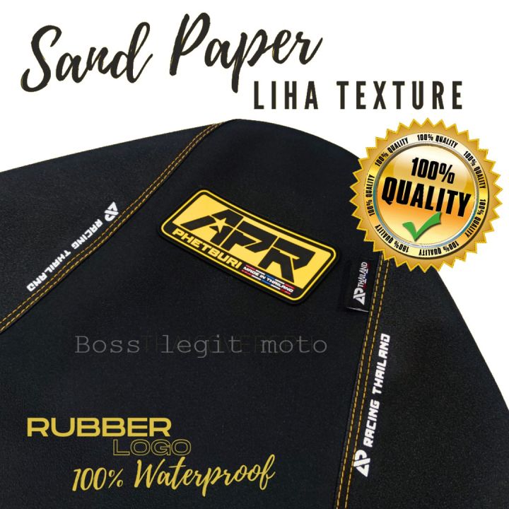 YAMAHA AEROX V2 SEAT COVER APR GOLD Edition Rubber Logo liha may tahi ...