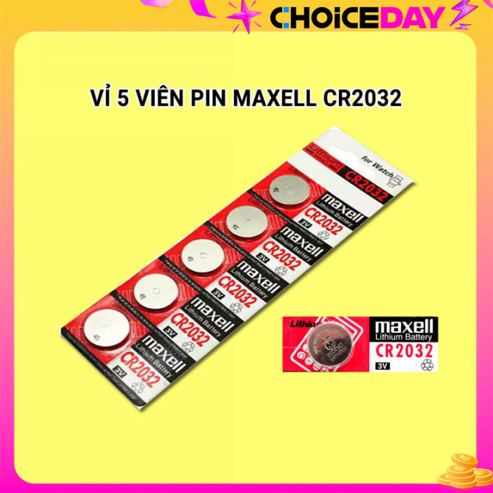 Vỉ 5 viên Pin Maxell Cr2032 pin cúc áo pin Cmos 3V - Pin dùng cho ...