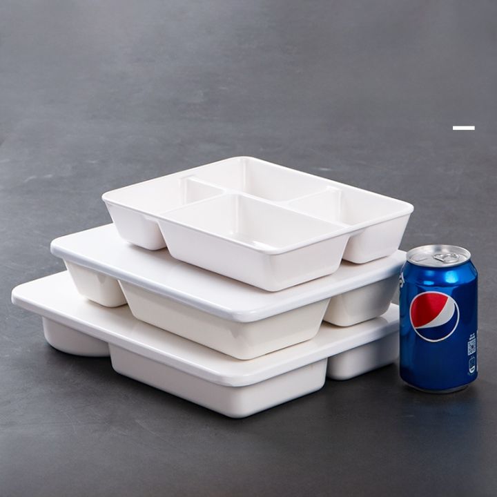 Melamine Four Grids Meal Plate with Lid for Elderly Home Fast Food ...