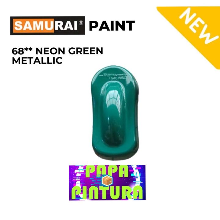 SAMURAI PAINT NEON GREEN METALLIC 68** (METALLIC COLORS)400ML | Lazada PH