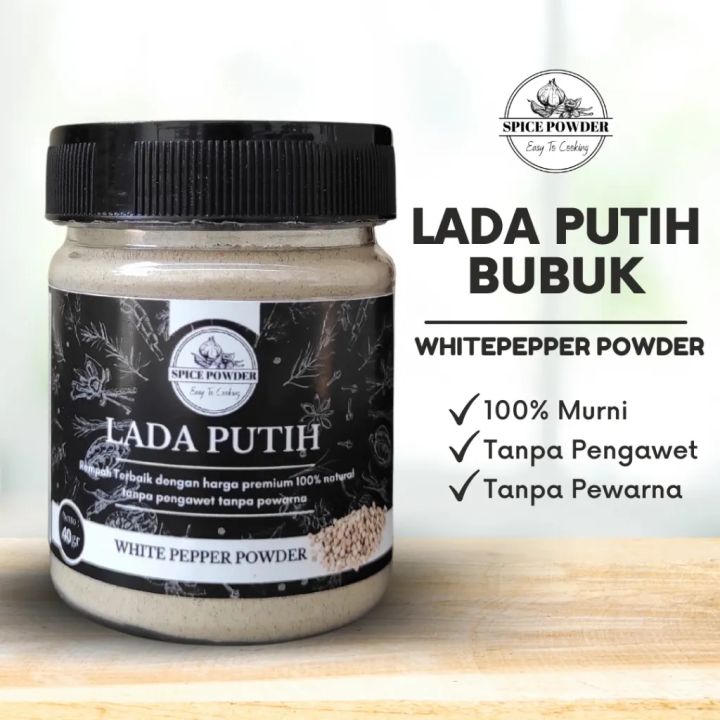 Lada Putih Bubuk - Merica Bumbu Dapur Rempah Asli Murni Original ...