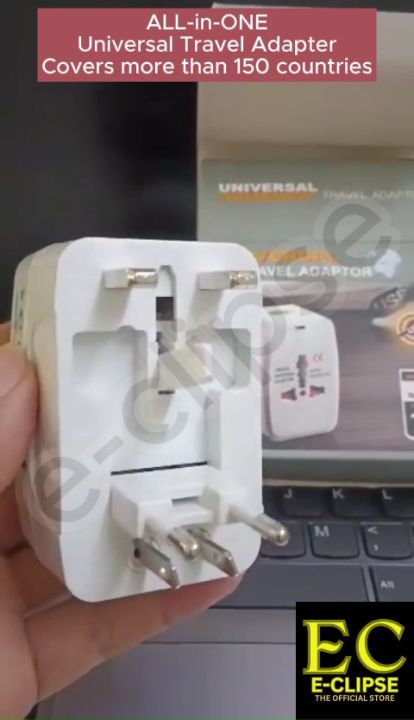 All in One Universal Charger World Adapter - US UK AU EU - 250V 10A - International Travel Plug ...