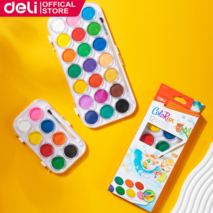 Deli EC20-8/12/21 colorun solid watercolor (mixed) (box) | Lazada PH