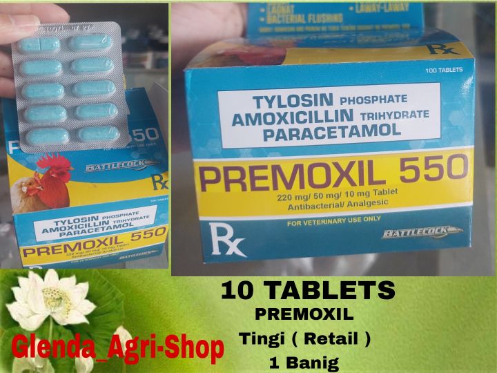 PREMOXIL 550 - ANTIBIOTIC WITH PARACETAMOL - 10 tablets per banig ...