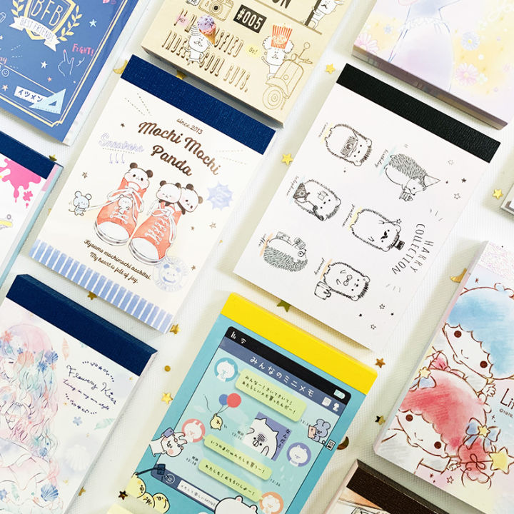 Japanese Stationery Kamio Japan Mini Note Pad Non-Adhesive 2 Patterns ...