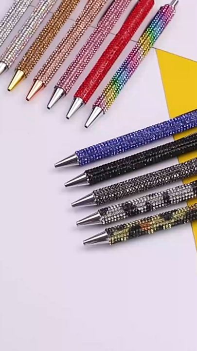 Rhinestone Pen Bling Metal Ballpoint Rhinestone Pens Fancy Sparkly ...
