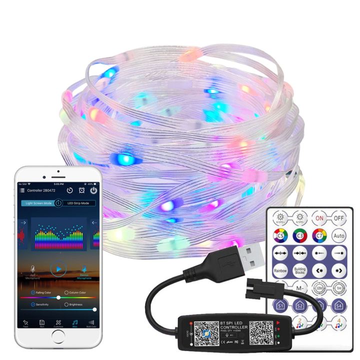 WS2812B Christmas RGB LED String Lights WS2812 Addressable Individually ...