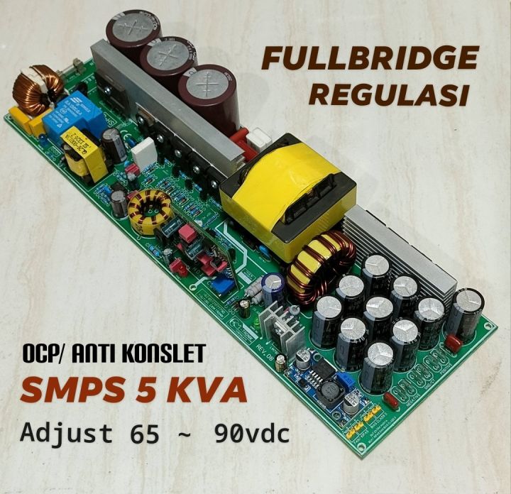 Smps 5kva 90v ct regulasi Adjus 65v 75v 80v 85v 90 volt for Audio 5000w ...