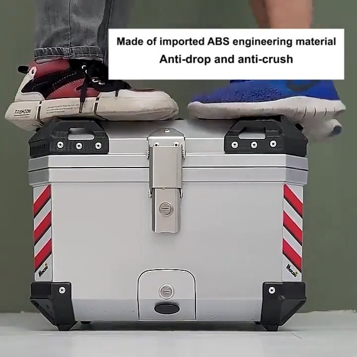 Motorcycle top box 45 liters large-capacity rear trunk ABS material ...
