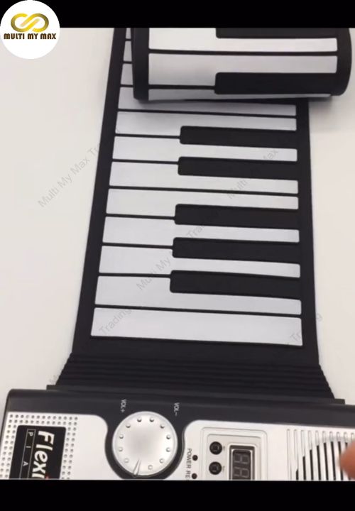 Portable 61 Keys Roll Up Silicone Foldable Electronic Piano Pad Kit ...