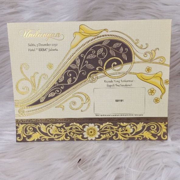 ( isi 100 pcs sudah plus cetak ) undangan erba 88191 nikah pernikahan ...