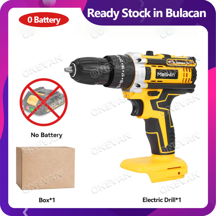 Brushless Electric Drill 25+3 Torque Electric Hammer Drill Cordless ...