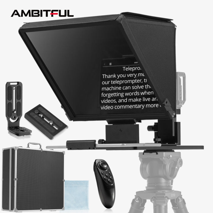 AMBITFUL T16 Big Screen Prompter Professional Interview Foldable ...