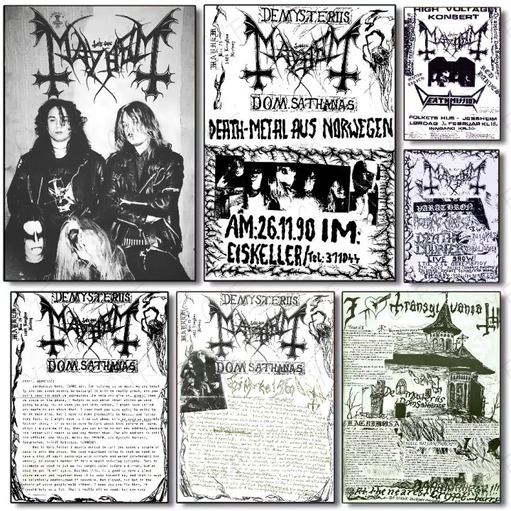 Black Metal Art Band M-Mayhem Dead Poster High Quality Print Waterproof ...