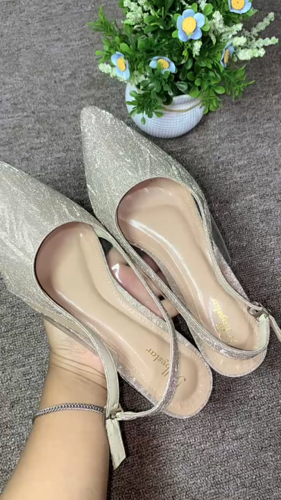 Athar Heels High Heels Kerja Kantor/Pernikahan Wanita Glossy Hitam ...