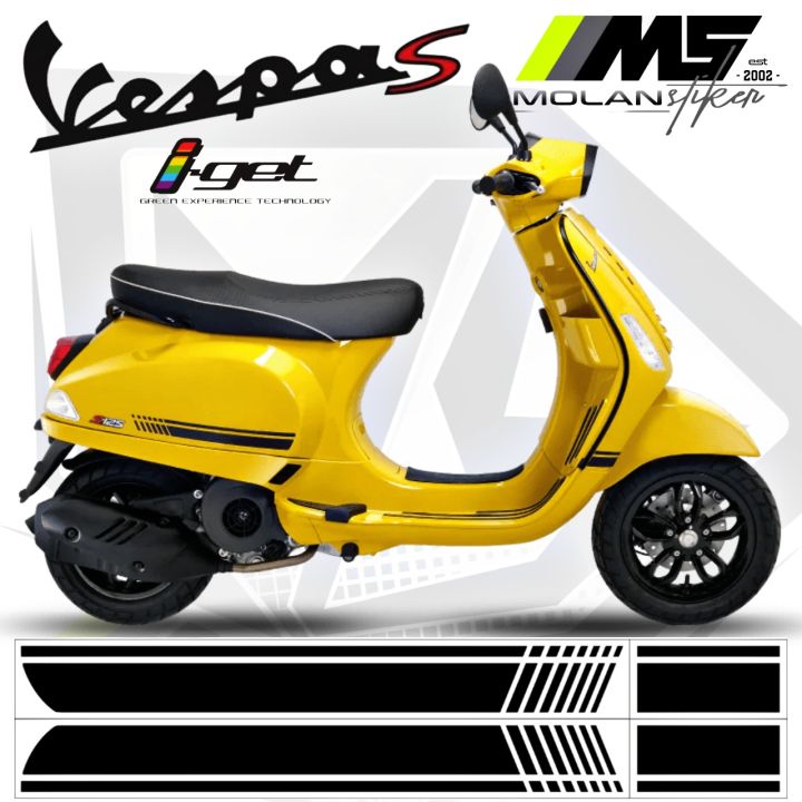 Cutting Sticker Striping Variasi Vespa S 125 & Vespa Lx 125 (Vespa S ...