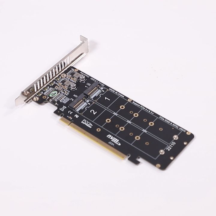 Double-Sided 4-Disk NVME RAID Card PCIeX16 to M.2 M-Key NVMEx4SSD 2U ...
