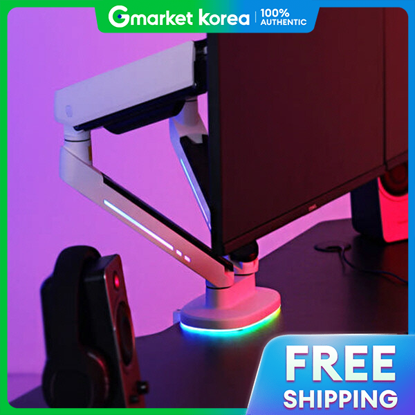 Camelmount RGB Monitor Arm HMA-2D Dual Monitor Mount with LED Lighting ...