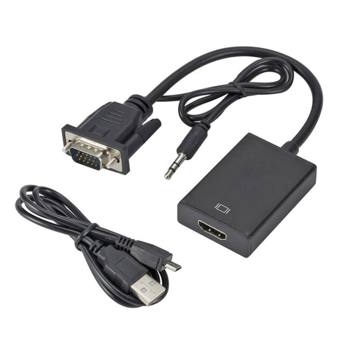 Converter Kabel VGA Male To HDMI Female With Audio Adapter VGA Input To ...
