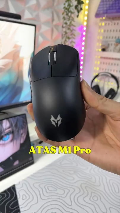 Chuột gaming không dây ATAS M1 PRO - 3 mode - PAW 3311 - Pin 500mAh - Có app - DPI 12000 | Lazada.vn