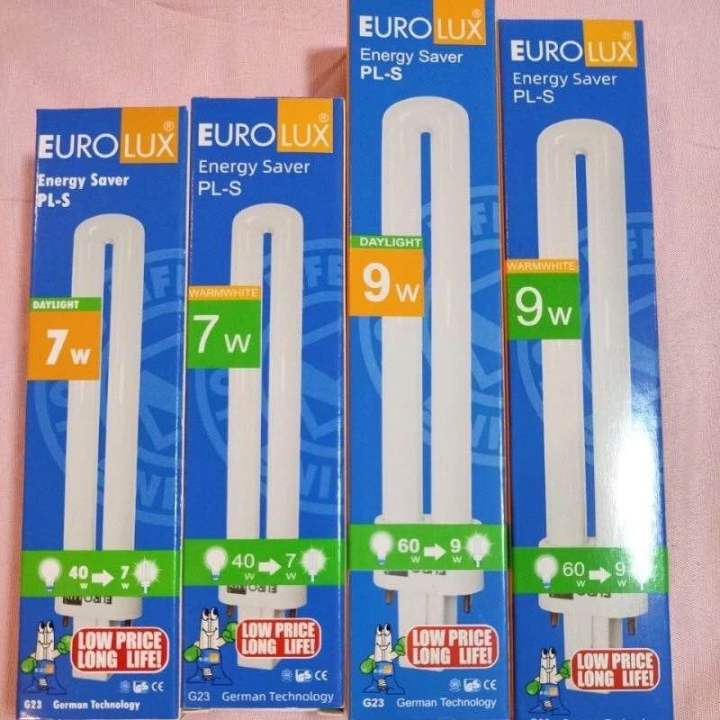 7 WATTS, 9 WATTS, 11 WATTS DAYLIGHT PL-S G23 2 PIN EUROLOX CFL ...