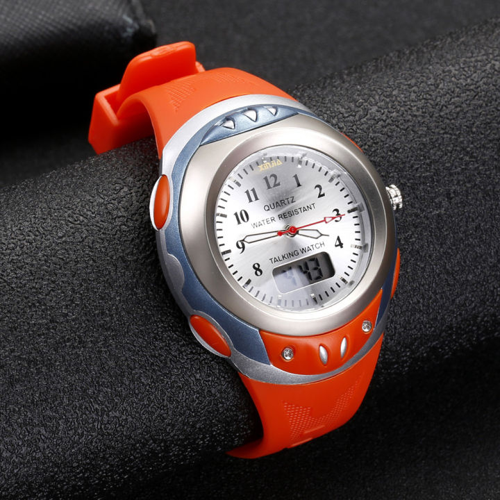 English Analog-Digital Dual Display Talking Wrist Watch w/Alarm for the ...