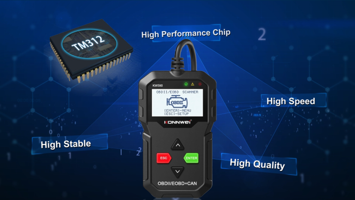 KONNWEI KW590 OBD2 Car Code Scanner – 12V Vehicle Diagnostic Tool with ...