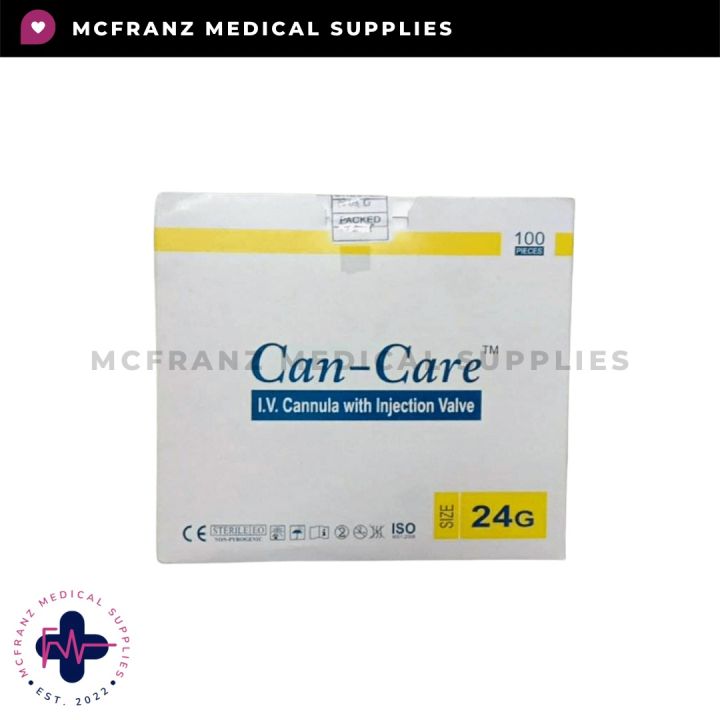 IV Cannula CanCare (Sold per Box) Sizes: 18,20,22,24,26 | Lazada PH