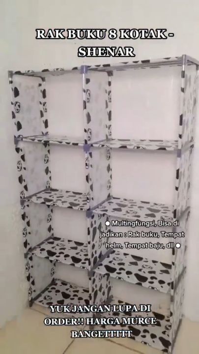 Rak Buku Portable/ Lemari Serbaguna/ RACK BUKU 2x5 (2 Sisi) - MILK ...