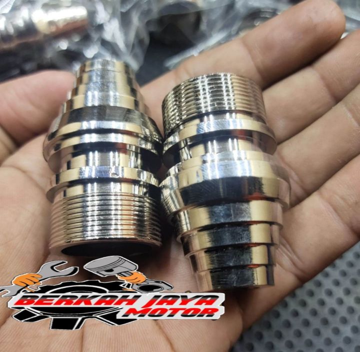 SEPASANG BAUT TUTUP SHOCK DEPAN RX KING CUSTOM KERUCUT CNC ANTI KARAT ...