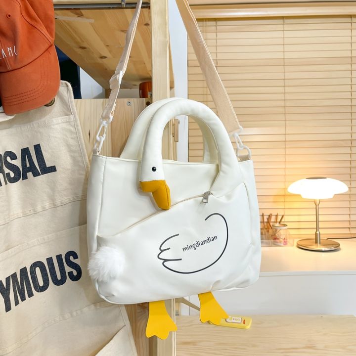 Cartoon Cute Large Goose Canvas Tote Bag Women's 2025 New Small Niche ...