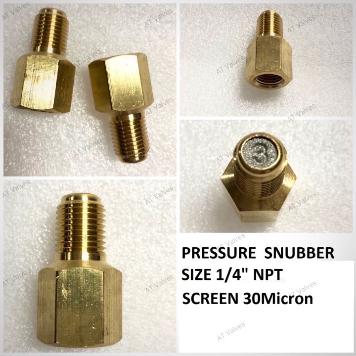 Pressure snubber brass screw 1/4" valve ทองเหลือง แบบเกลียว 1/4" (2หุน ...