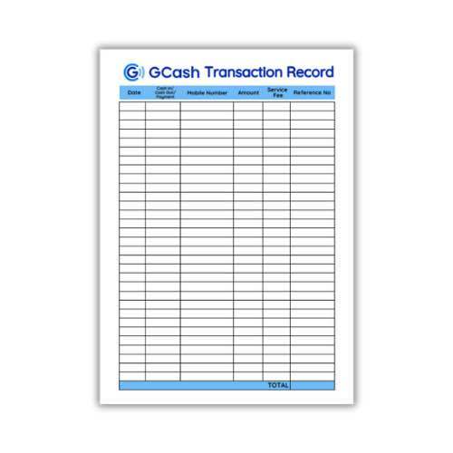 Gcash Transaction Record Pad 50 Sheets A5 size | Lazada PH