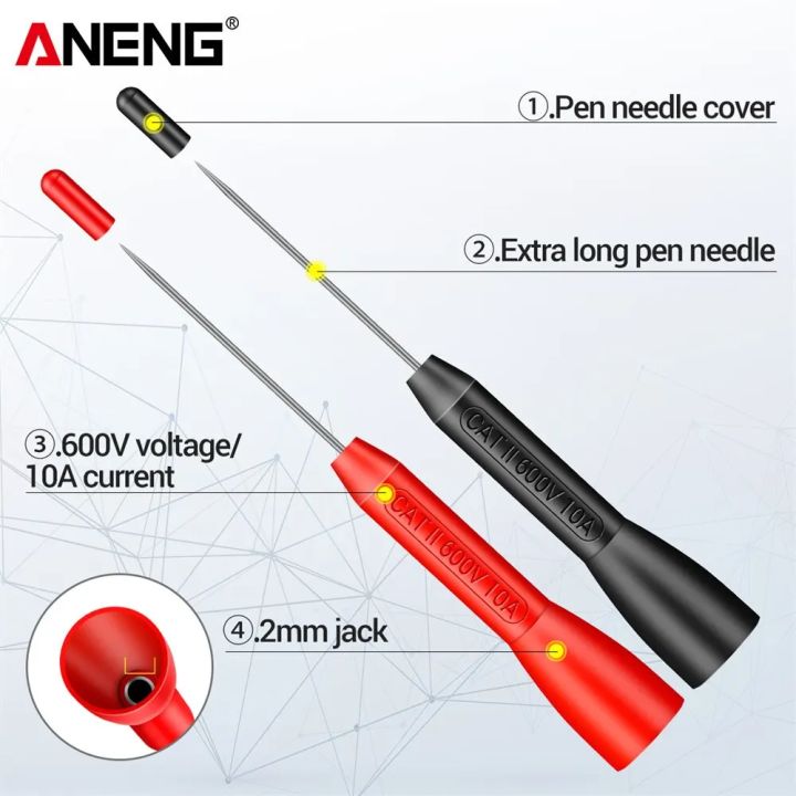 ANENG 1mm Pin Non Destructive Multimeter Test Probe Insulation Piercing ...