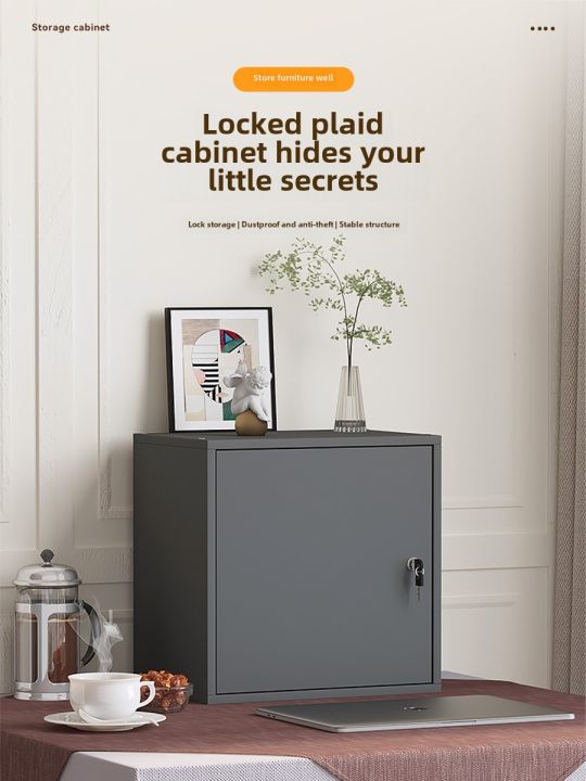 Storage Cabinet with Lock Bookcase with Lock Grid Cabinet File Cabinet ...