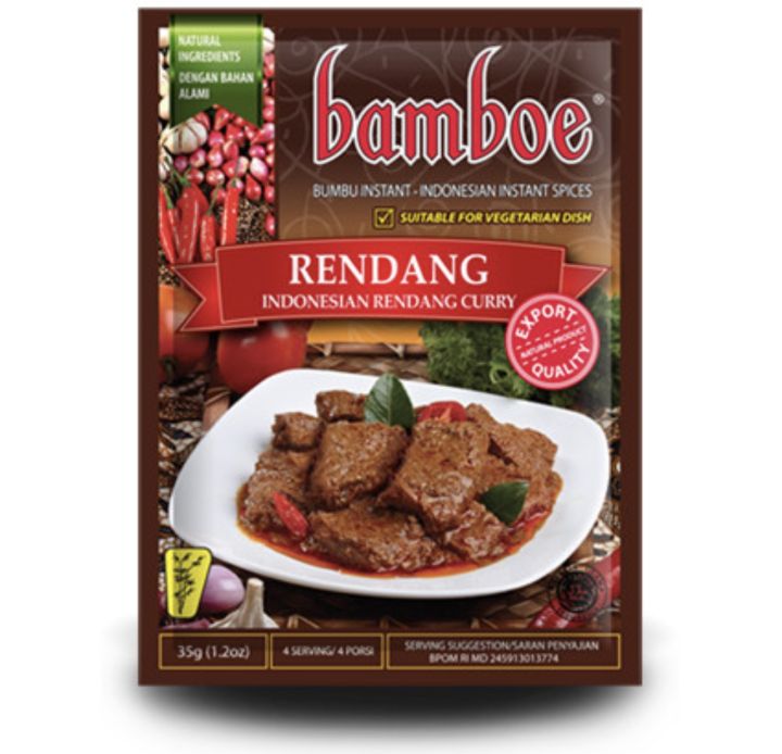 Indonesia Rendang Bamboe / Indonesian Rendang Curry Paste ,35 gram ...